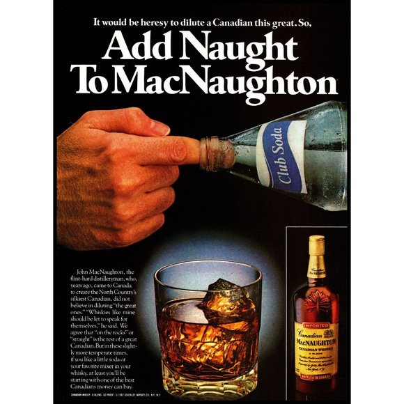 MacNaughton | Art | 982 Macnaughton Canadian Whisky Vintage Print Ad On ...